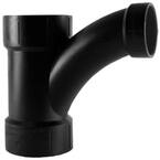 Charlotte Pipe 3 in. x 2 in. ABS DWV All Hub Long-Turn Tee Wye ...