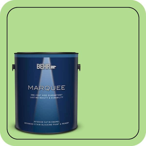 BEHR MARQUEE 1 gal. #MQ4-46 Early Spring One-Coat Hide Satin Enamel ...