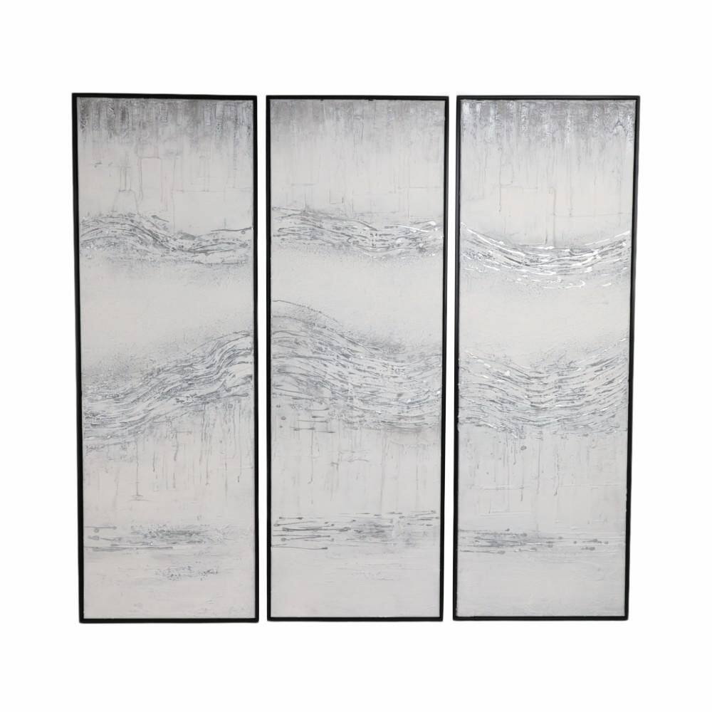 Liv & Skye 3-Piece Black Framed Abstract Contemporary Art Print 21 in ...