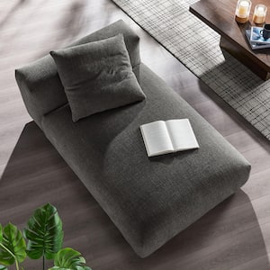 MODWAY Solace Modular Corduroy Upholstered Armless Chaise Lounge in ...