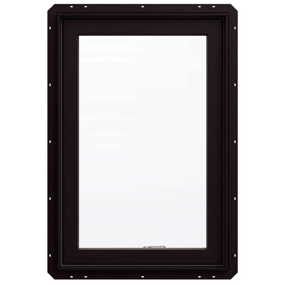 JELD-WEN 24 in. x 48 in. W-5500 Right-Hand Casement Wood Clad Window ...