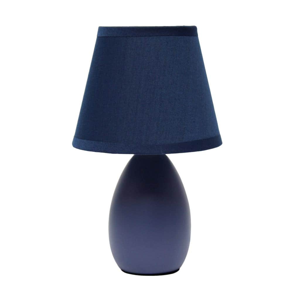 Creekwood home 9 .45 in. Blue Traditional Petite Ceramic Oblong Bedside ...