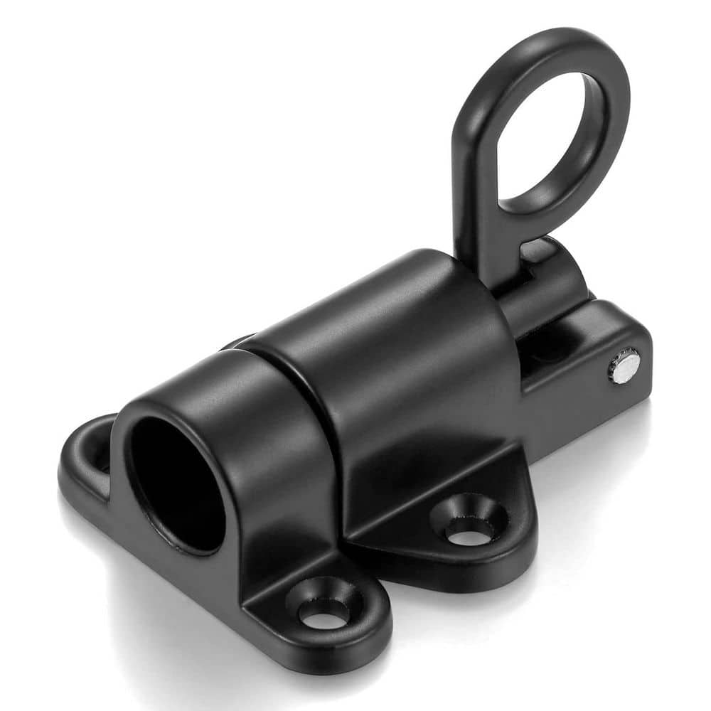 4 Packs Self-Closing Latches Black Spring Door Lock Resilient Bolt ...