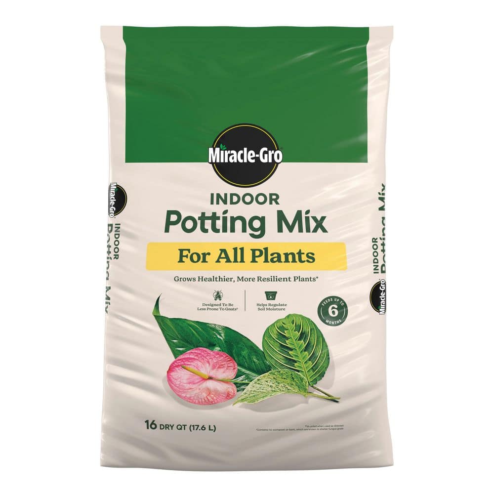 Miracle-Gro Indoor Potting Mix for All Plants 16 qt. Soil For Indoor ...
