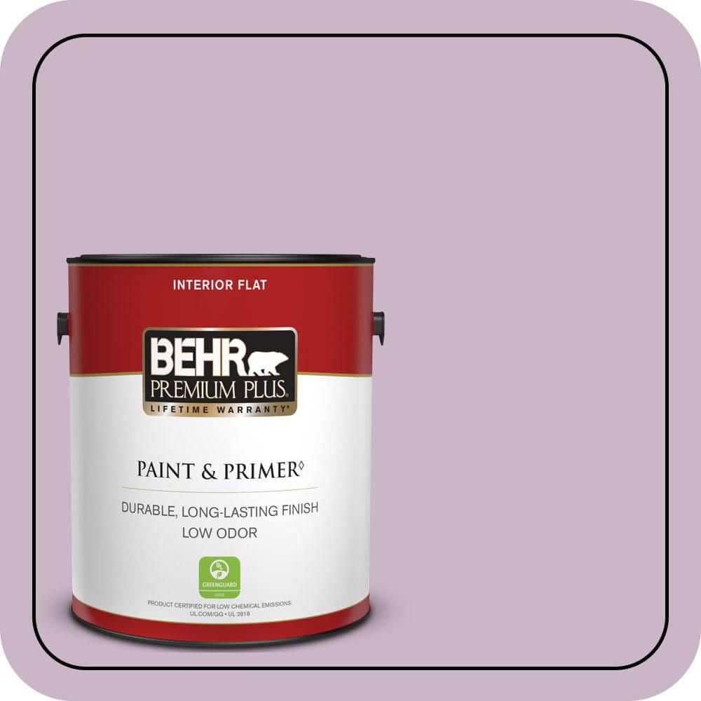 BEHR PREMIUM PLUS 1 gal. #670D-4 Ballad Flat Low Odor Interior Paint ...