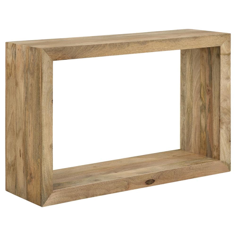 Coaster Benton 46 in. Natural Rectangle Solid Wood Console Table 704839 ...