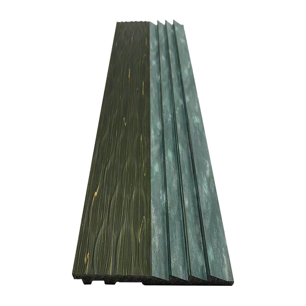 Ejoy 94.5 in. x 4.8 in. x 0.5 in. Acoustic Vinyl Wall Cladding Siding ...