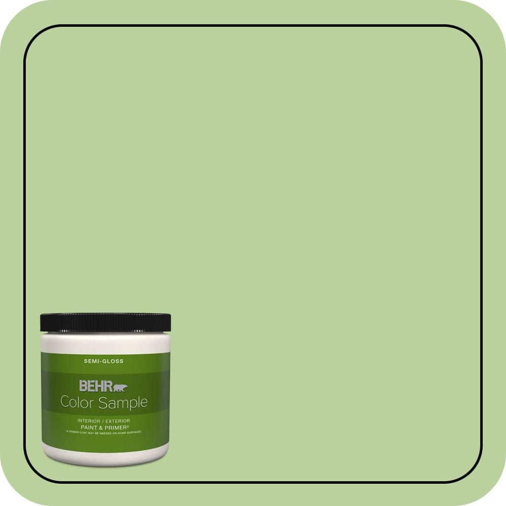 BEHR PREMIUM PLUS 8 oz. #P380-4 Four Leaf Clover Semi-Gloss Interior ...