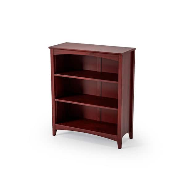 Camaflexi Shaker 36 in. Tall Red Garnet Stain Solid Wood 6 Shelf Shaker ...