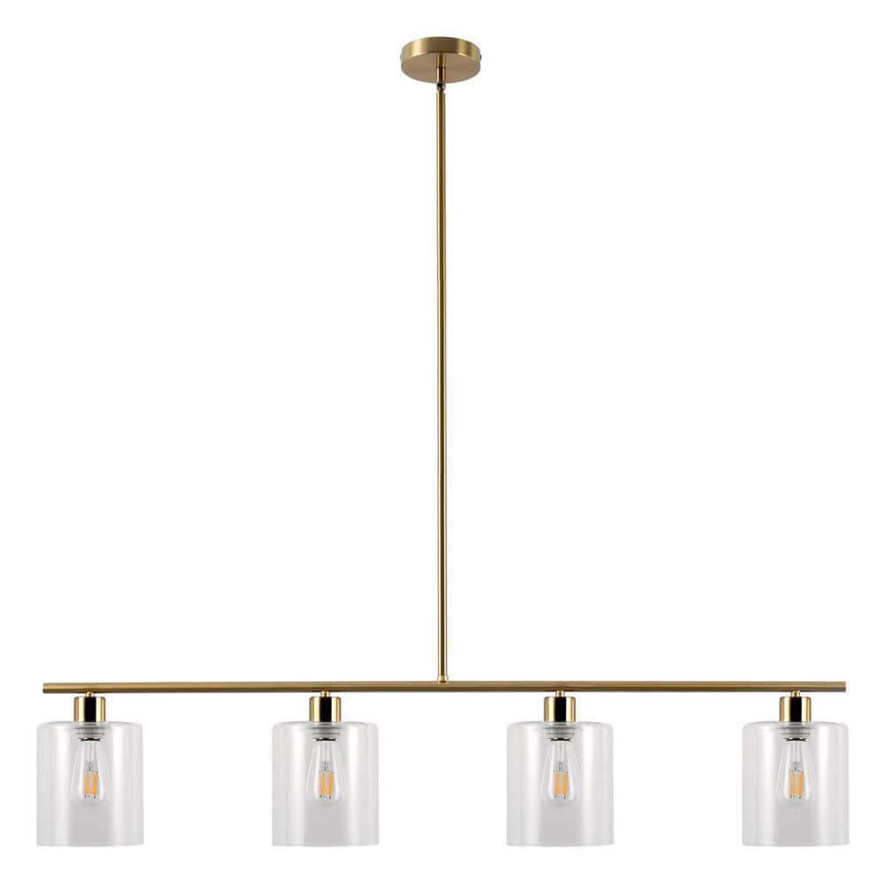 Emeritpro 4-Light Antique Copper Kitchen Island Pendant Light with ...