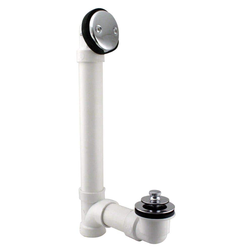 Westbrass 1-1/2 in. Pull and Drain Schedule 40 PVC Bath Waste with 2 ...