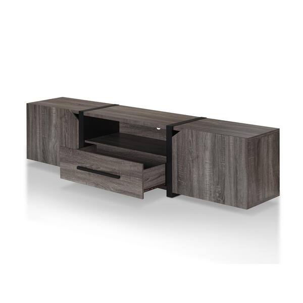 Distressed gray tv stand store