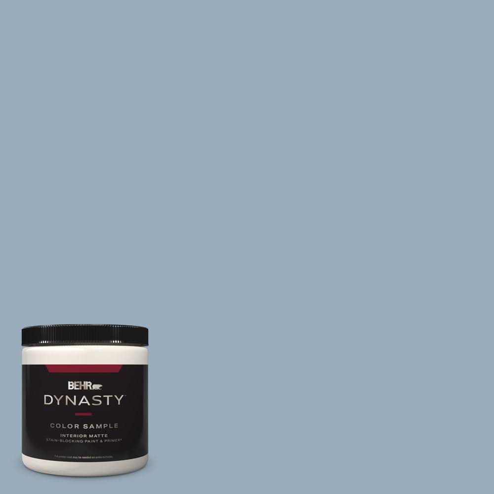 BEHR DYNASTY 8 oz. #S510-3 Ombre Blue One-Coat Hide Matte Stain ...