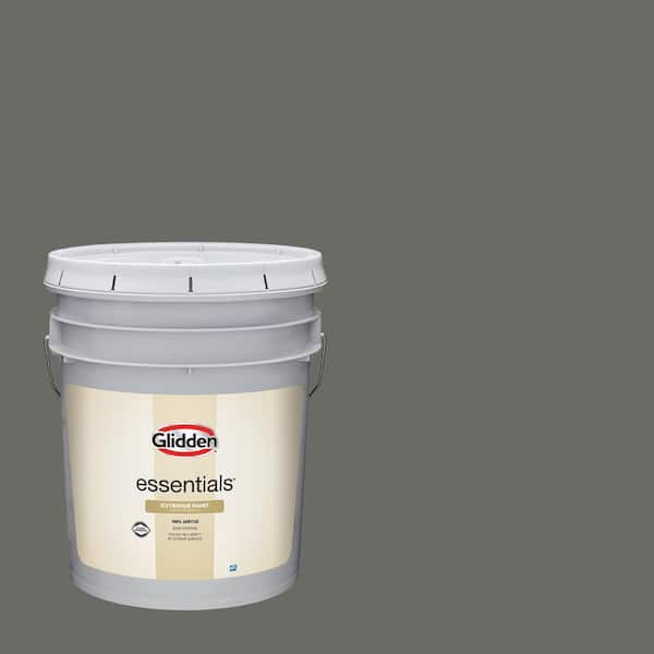 Glidden Essentials 5 gal. PPG1009-6 Armory Satin Exterior Paint PPG1009 ...
