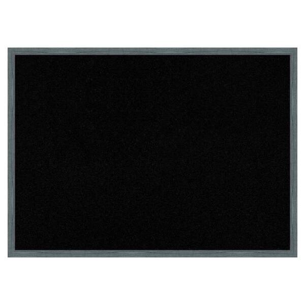 Amanti Art Dixie Blue Grey Rustic Narrow Wood Framed Black Corkboard 29 ...