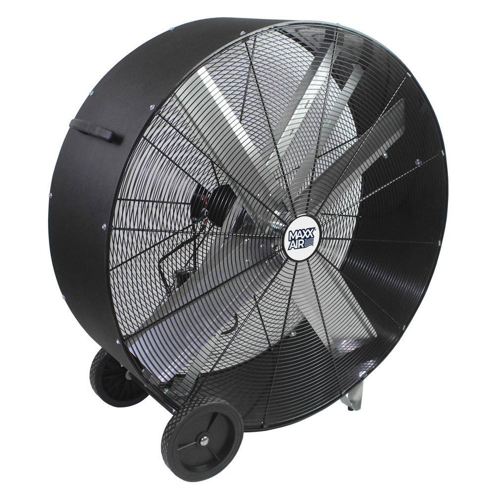 Maxx Air Pro FLEX 48 In. 2-Speed Belt Drive Drum Fan in Black with Poly ...