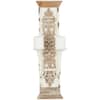 Litton Lane 29 in. Brown Wood Scroll Pillar 2 Plate Wall Sconce 043877 ...