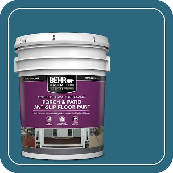 BEHR PREMIUM 5 gal. #M480-7 Ice Cave Textured Low-Lustre Enamel ...