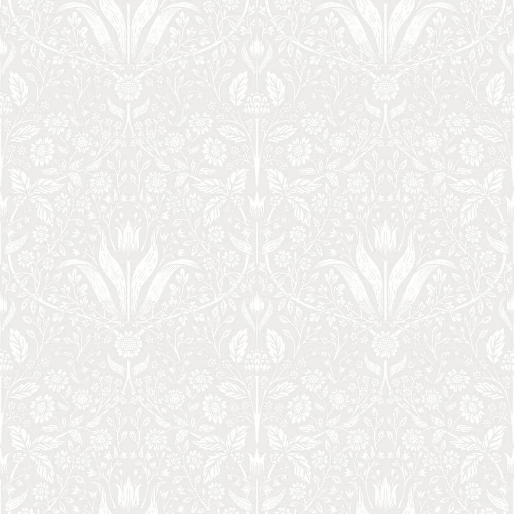 A-Street Prints Mara Light Grey Tulip Ogee Wallpaper Sample 4143-34007SAM - The Home Depot