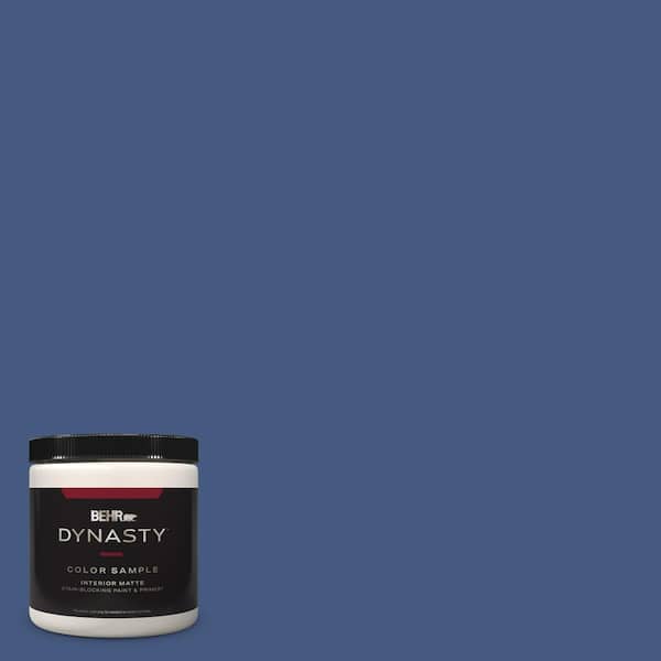 BEHR DYNASTY 8 oz. #M540-7 Optimum Blue One-Coat Hide Matte Stain ...