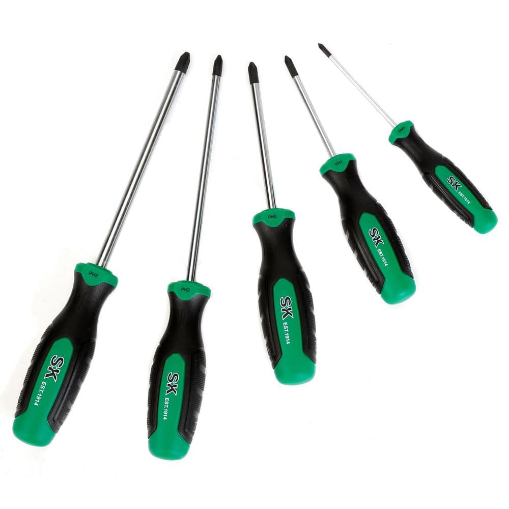 SK SK01332 Phillips Screwdriver Set (5 Piece) SK01332 - The Home Depot