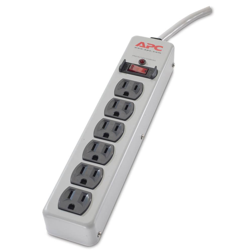APC 6-Outlet Essential SurgeArrest with 4 ft. Cord Metal Housing P6M ...
