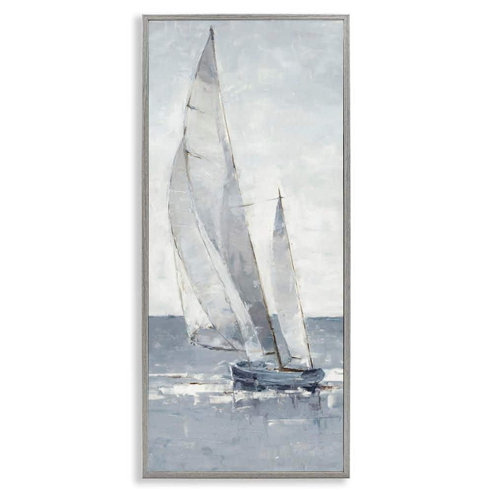 Stupell Industries Grey Sailboat Nautical Abstraction by Ethan Harper ...
