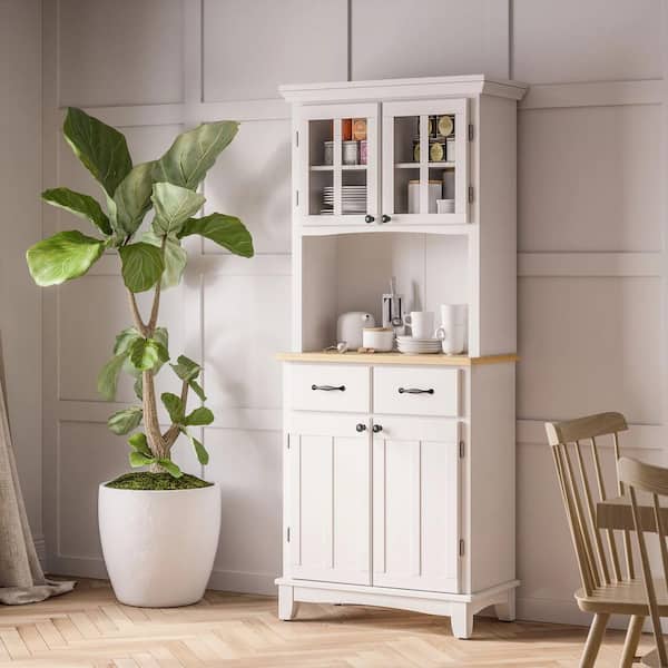 White Kitchen Hutch Top 25 White Kitchen Design Ideas For Home In 2024