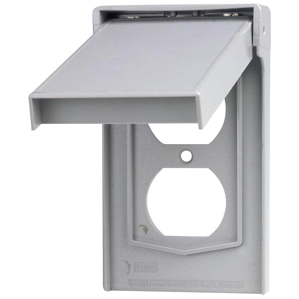 Leviton 1-Gang Gray Weather Resistant Duplex Outlet/Receptacle Nylon ...