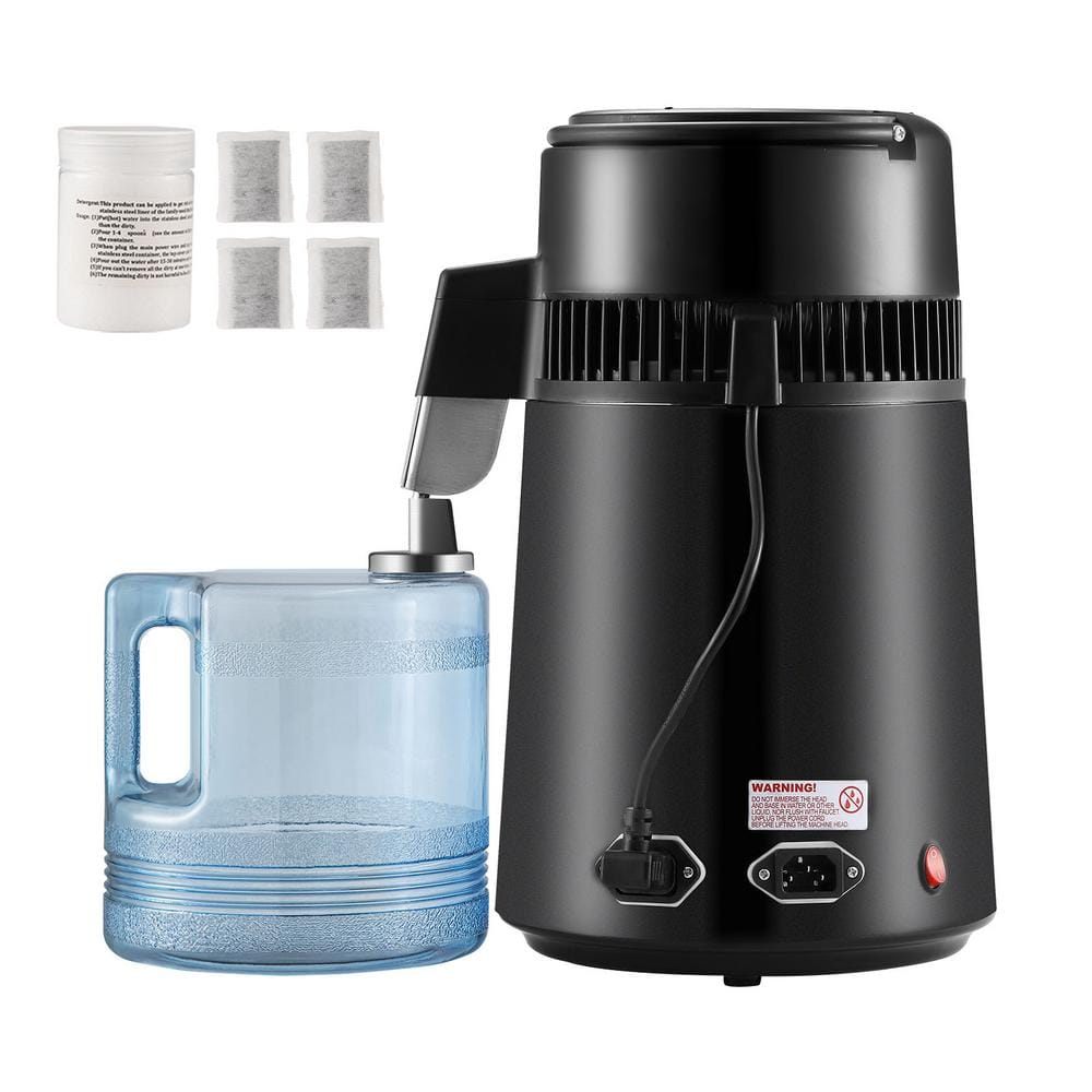 SVOPES 17 Cups Water Distiller, 4 L/1.05 Gal. 750 W Home Countertop Purifier, Stainless Steel ...