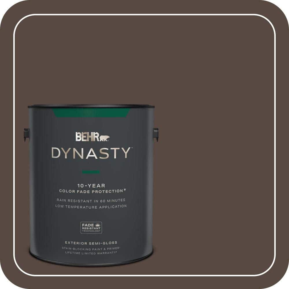 BEHR DYNASTY 1 gal. #780B-7 Bison Brown Semi-Gloss Exterior Stain ...