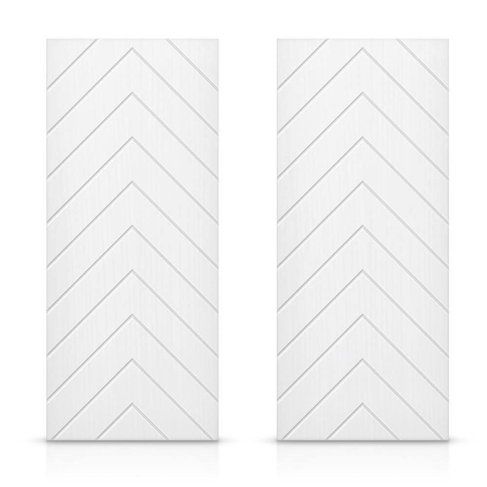 CALHOME 84 in. x 84 in. Hollow Core White Painted Composite MDF ...