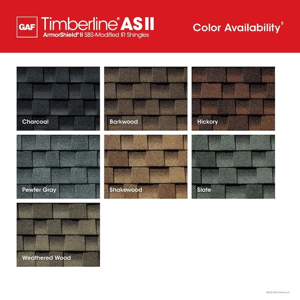 GAF Timberline ArmorShield II Shakewood Asphalt Specialty Roof Shingles ...