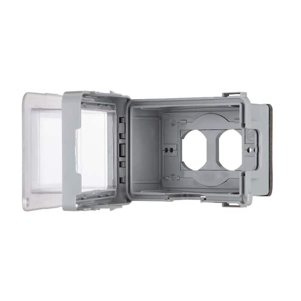Commercial Electric 1-Gang Extra Duty Non-Metallic Low Profile While-In ...