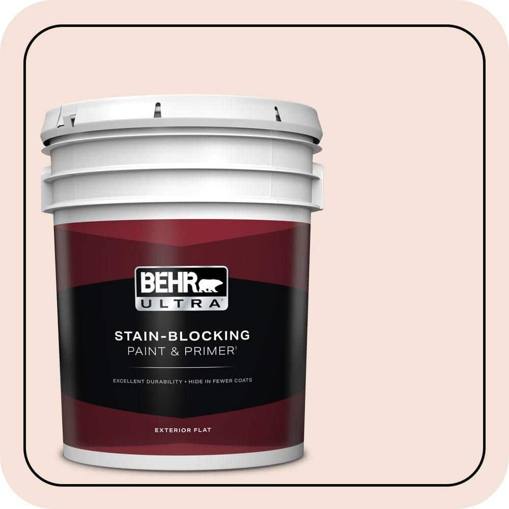 BEHR ULTRA 5 gal. #230E-1 Early Sunset Flat Exterior Paint & Primer ...