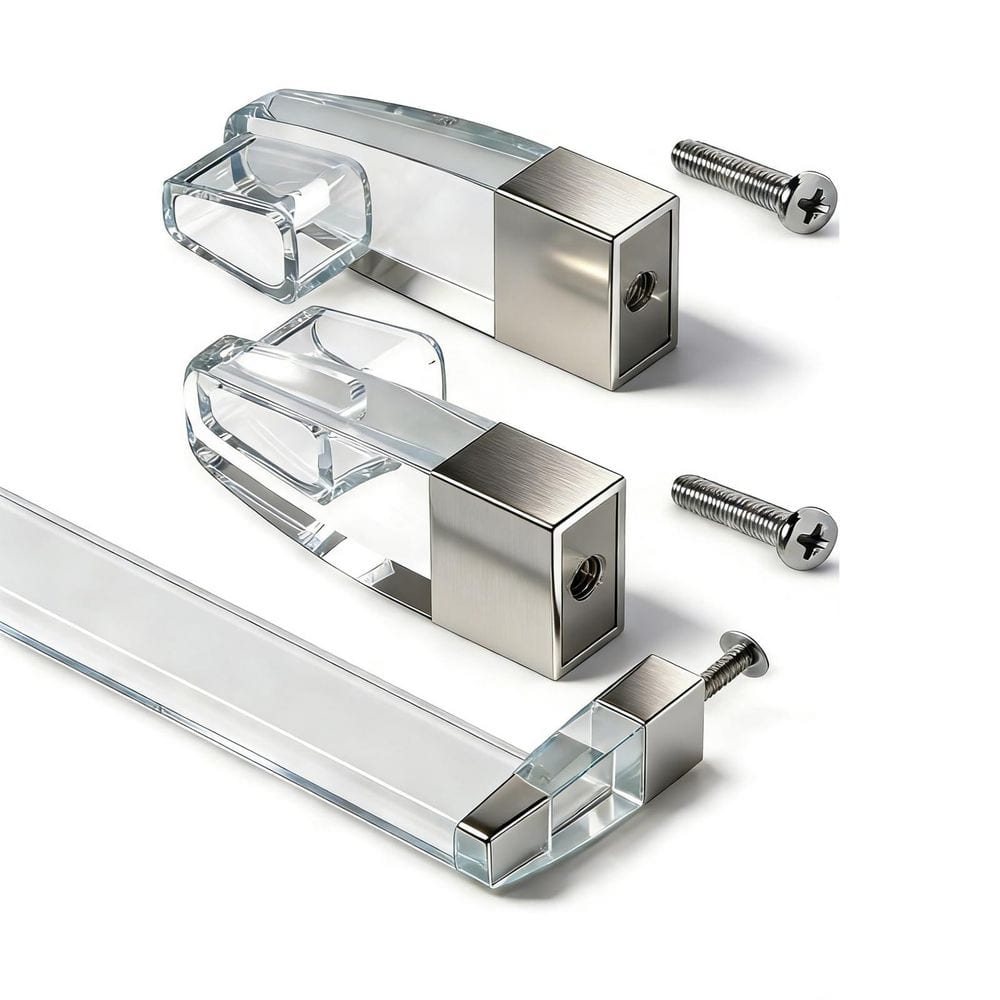 Wudkey 1-Piece Bathroom Accessory Set in Clear, Clear Acrylic Shower ...