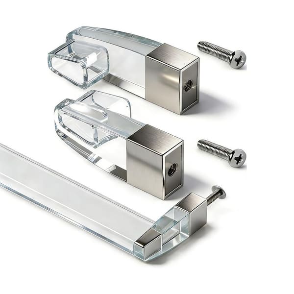 Wudkey 1-Piece Bathroom Accessory Set in Clear, Clear Acrylic Shower ...