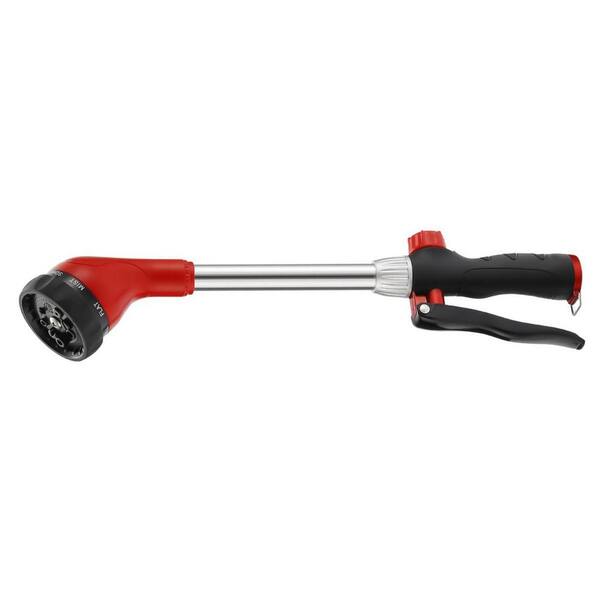 16 in. 8 of Spray Patterns Watering Wand, Red D0DNF6LNFJ - The Home Depot