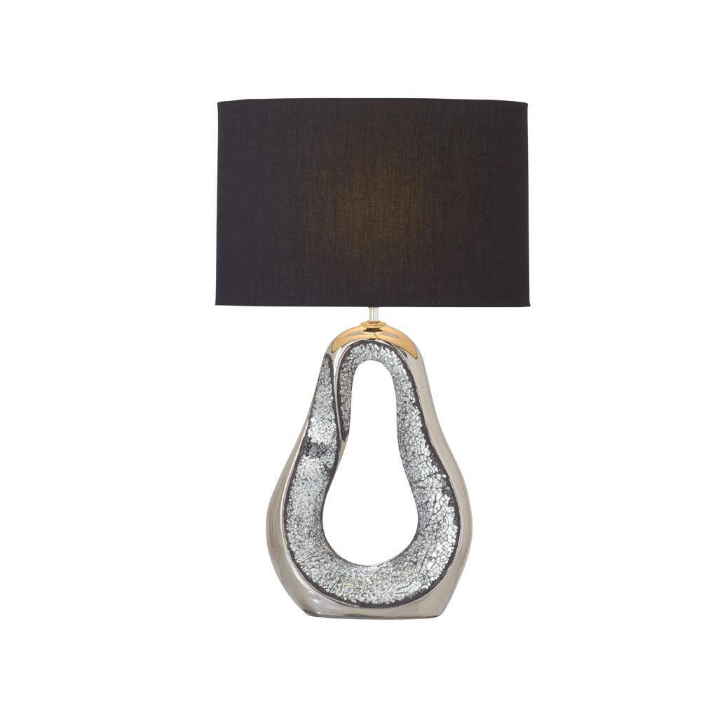 Litton Lane 28 in. Silver Ceramic Tear Drop Task and Reading Table Lamp ...