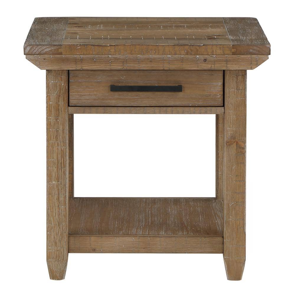 Steve Silver Riverdale 24 in. Driftwood Brown Rectangle End Table RV100E - The Home Depot