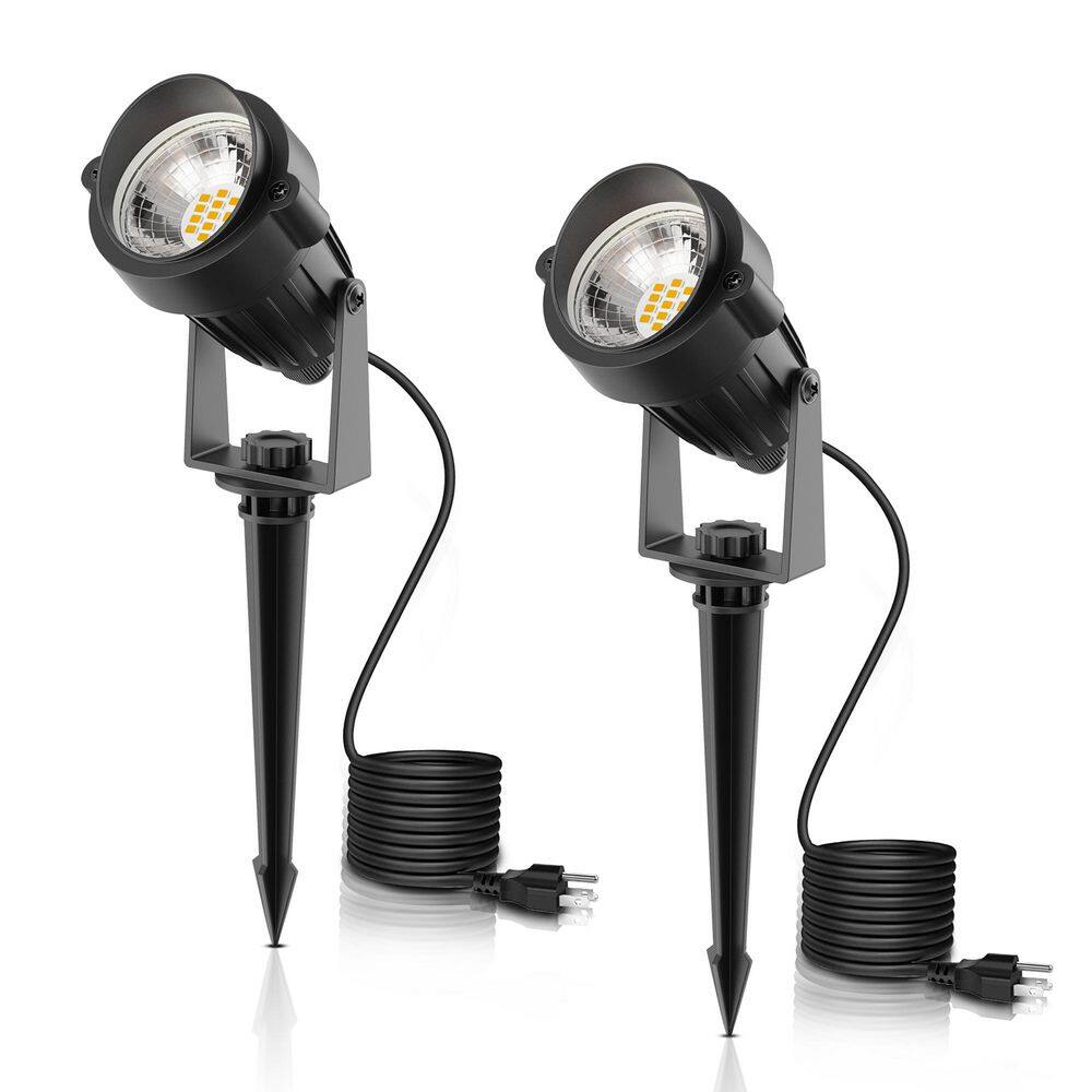 Emeritpro IP66 Spot Light Low Voltage Black Plug-In Integrated LED ...
