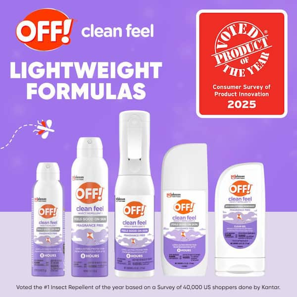 OFF! Clean Feel Picaridin Mosquito Repellent, Everyday Aerosol Bug ...