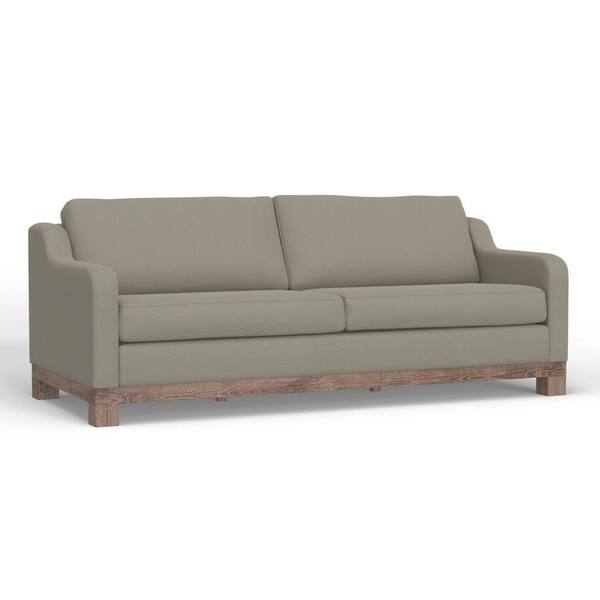 Benjara Sama 38.5 in. Straight Arm Polyester Rectangle with 2-Accent ...