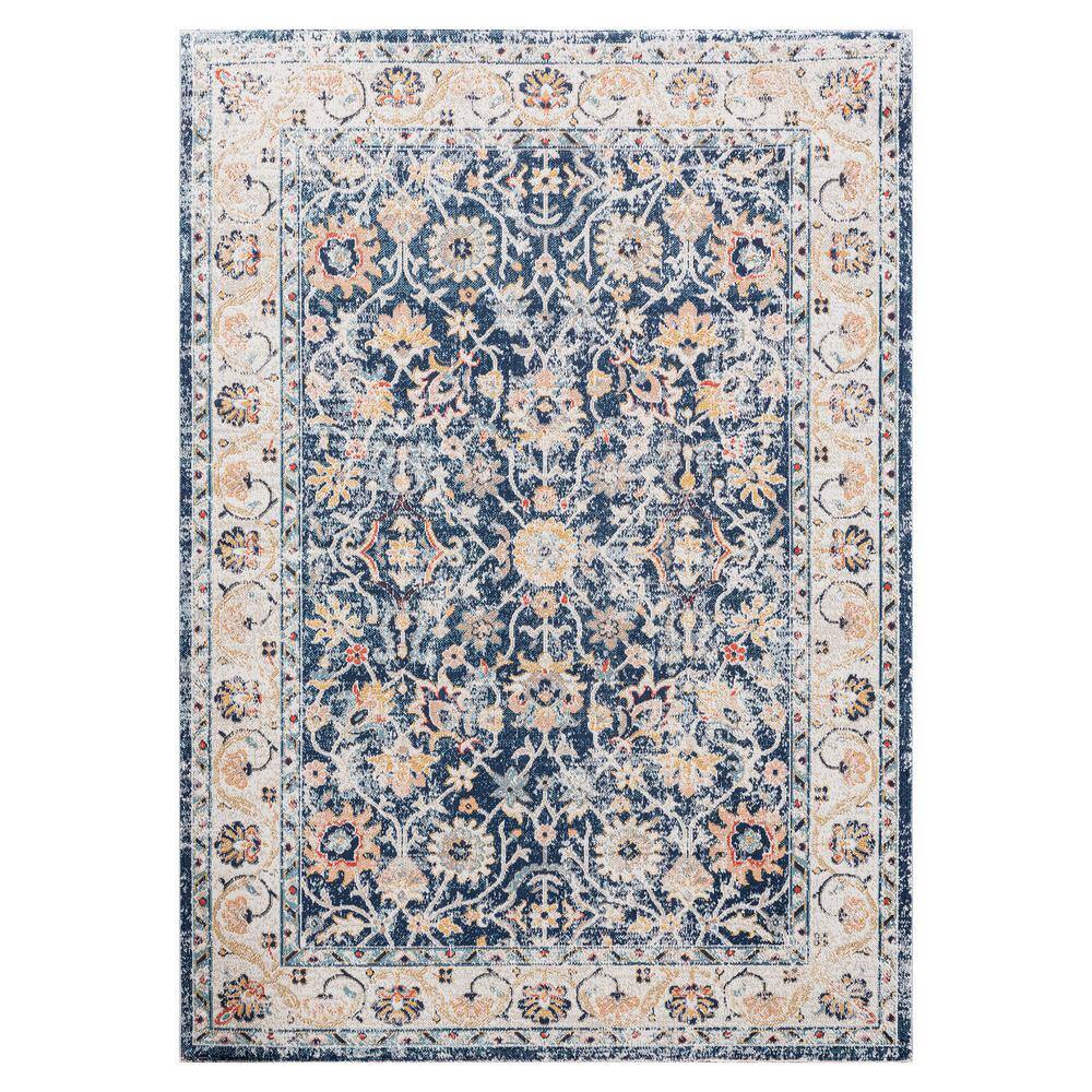 Kaleen Deya Collection Navy 2'7" x 8'1" Residential Indoor-Outdoor Runner DEY03-22-2781 - The ...