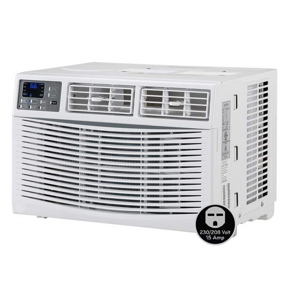 Karl home 18000 BTU (DOE) 230-Volt Wi-Fi Window Air Conditioner Cools ...