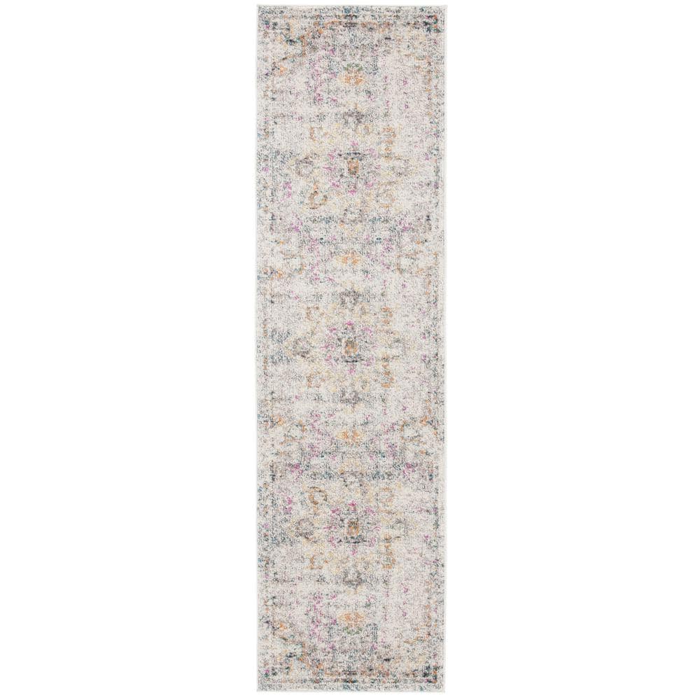 SAFAVIEH Madison Gray/Gold 2 ft. x 14 ft. Runner Rug MAD473F-214 - The ...