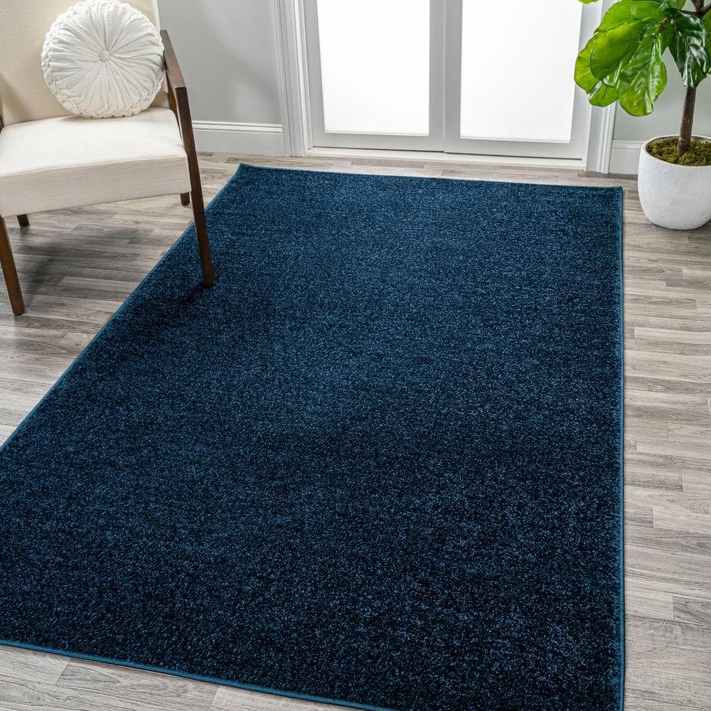 JONATHAN Y Haze Solid Low-Pile Navy 6 ft. x 9 ft. Area Rug SEU100C-6 ...