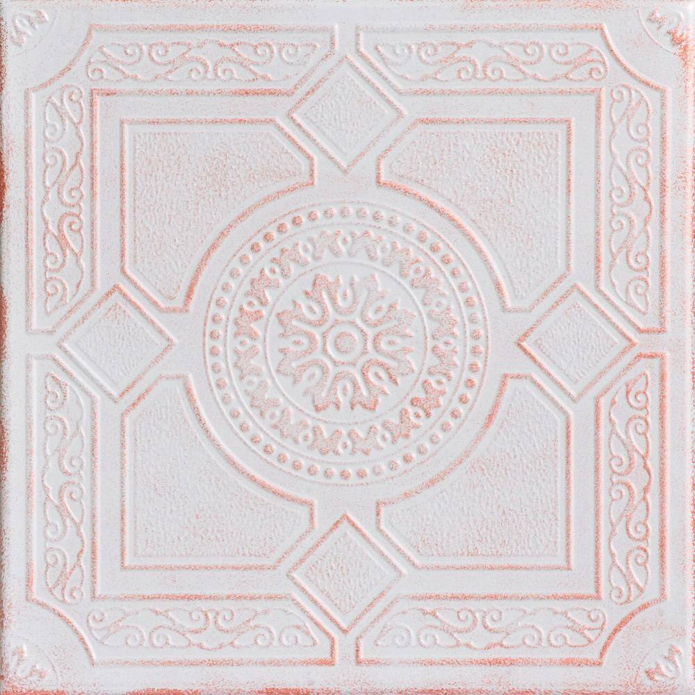 A La Maison Ceilings Topkapi Palace White Washed Copper 1.6 ft. x 1.6 ...