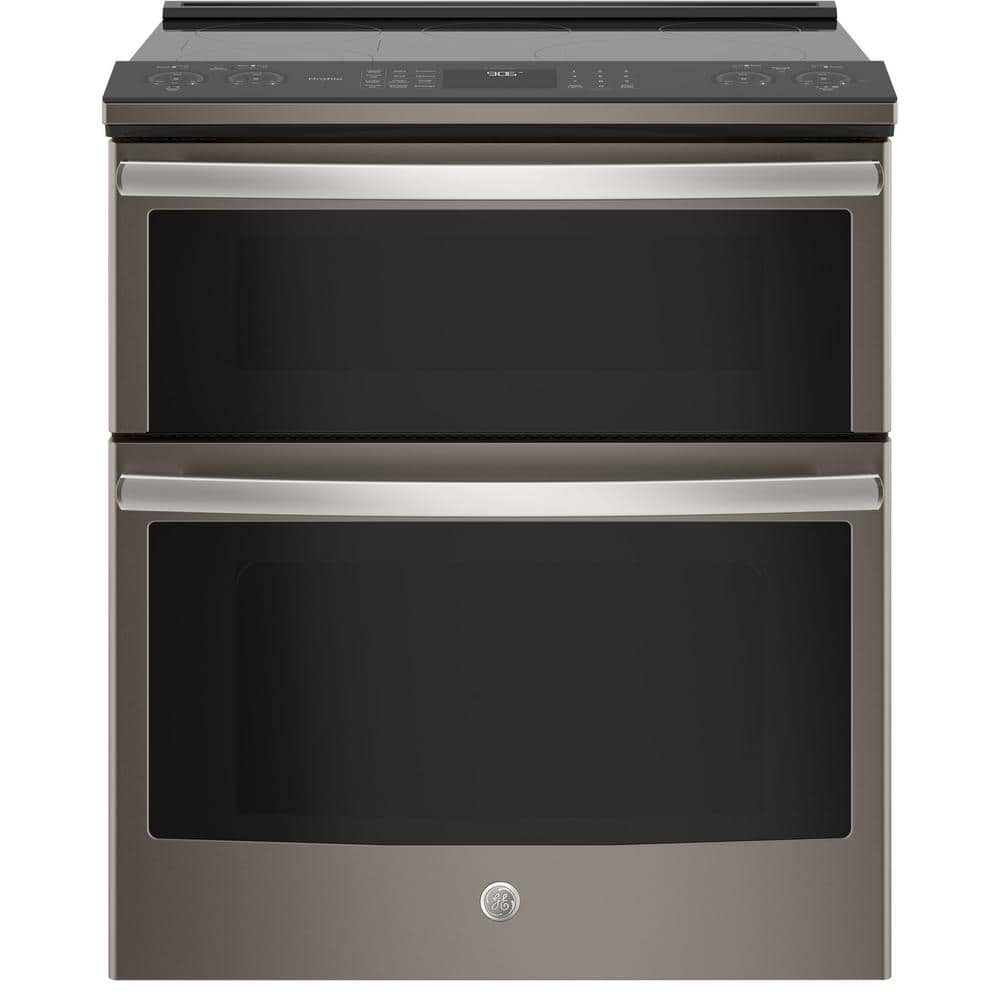 GE Profile 6.6 cu. ft. Smart Slide-In Double Oven Electric Range with ...