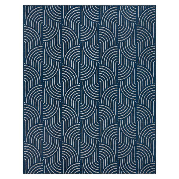 Gertmenian & Sons Ringley Michele Navy 5 ft. x 7 ft. Geometric Indoor ...